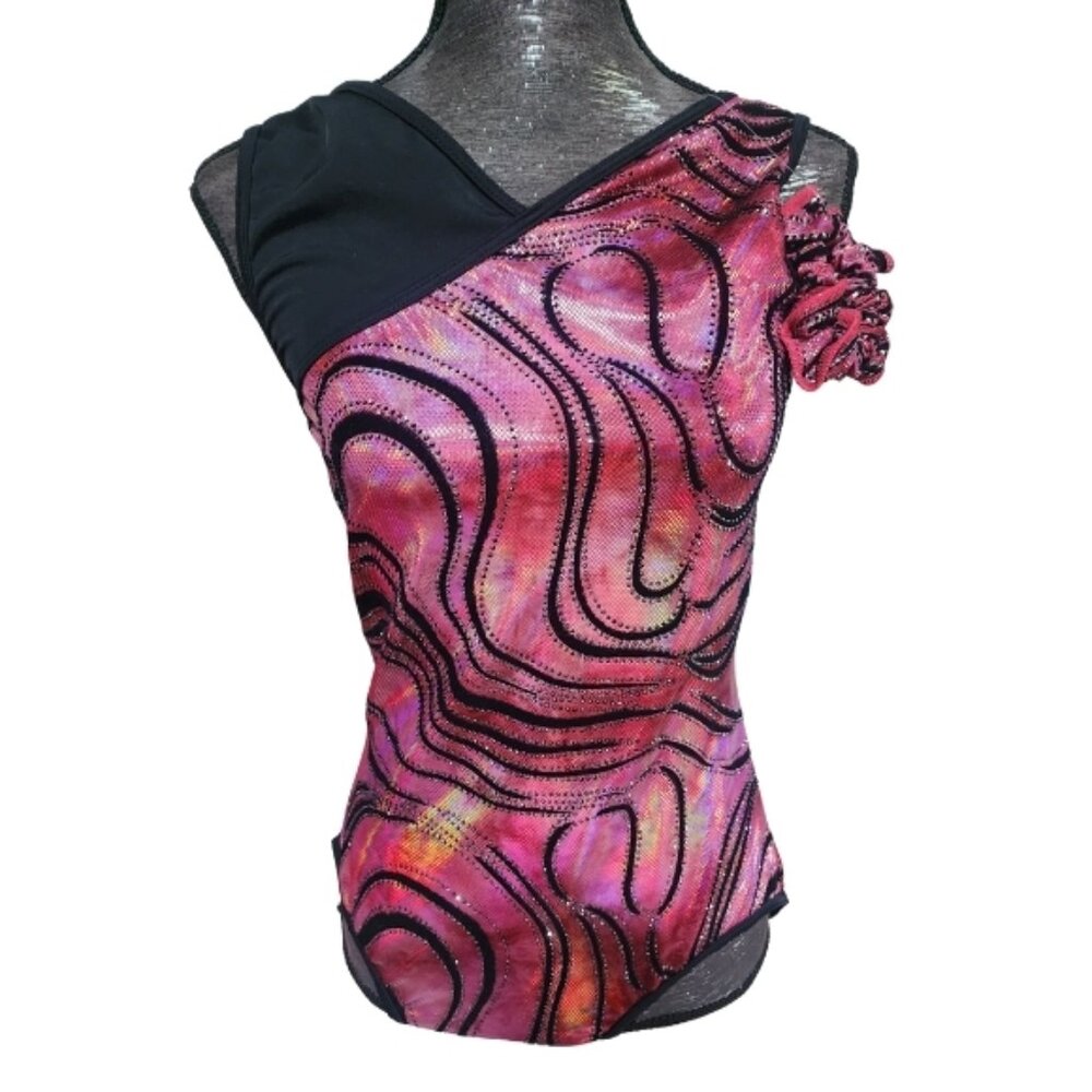 Balera Leotard Dance Costume Pink Black Large Adult H… - Gem